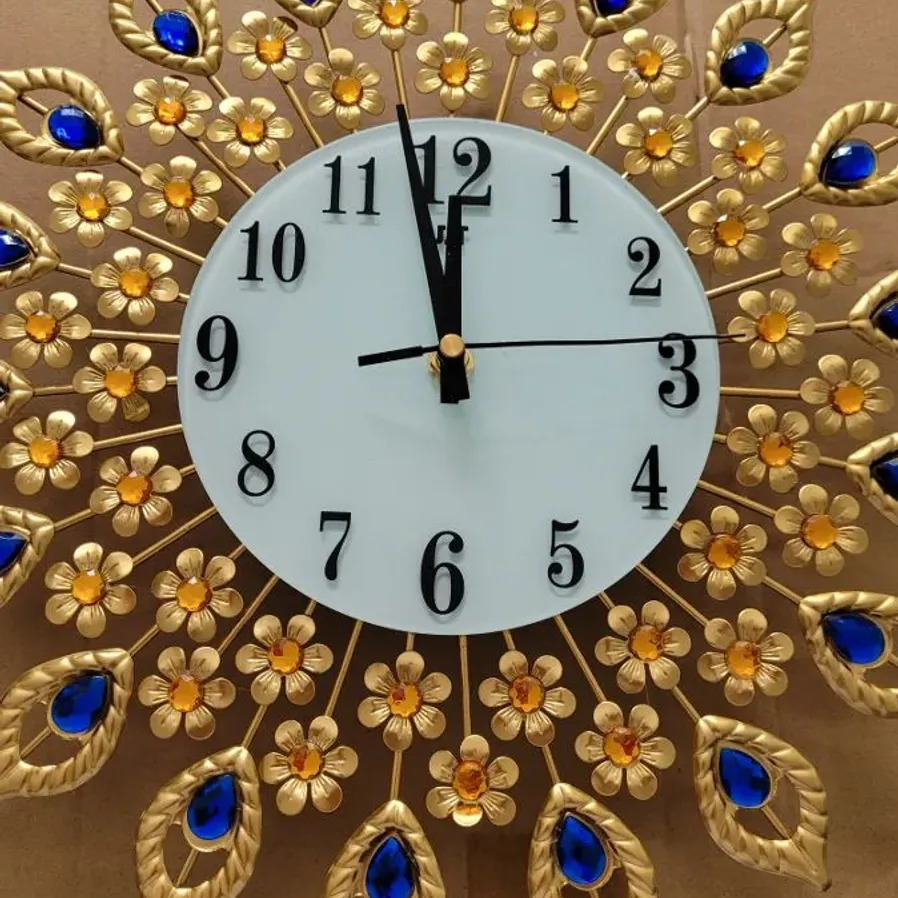 Peacock Splendor Wall Clock - Time in Vibrant Elegance | 5892 | jog it on