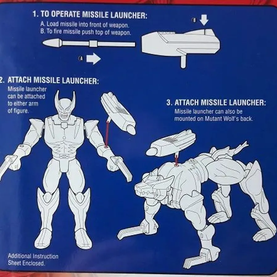 SPIDERMAN: SHAPE SHIFTERS: WOLVERINE transforms to MUTANT WOLF, Toy Biz ...