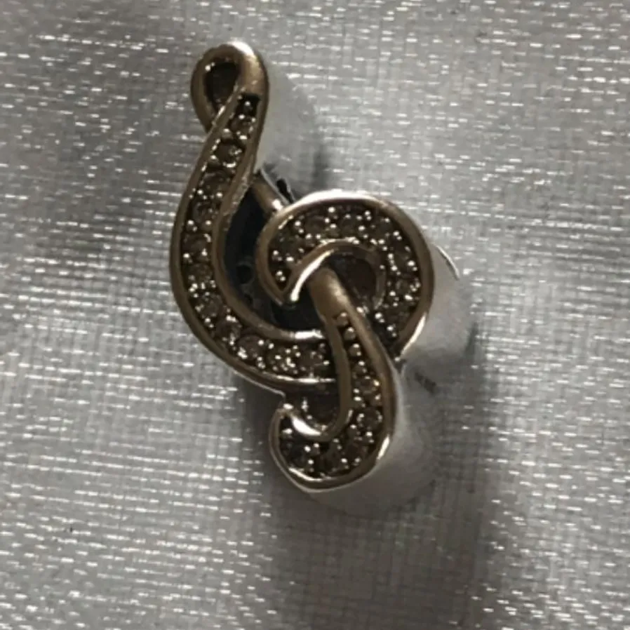 Genuine 925 silver music note charm comes in a cute velvet pouch for ...