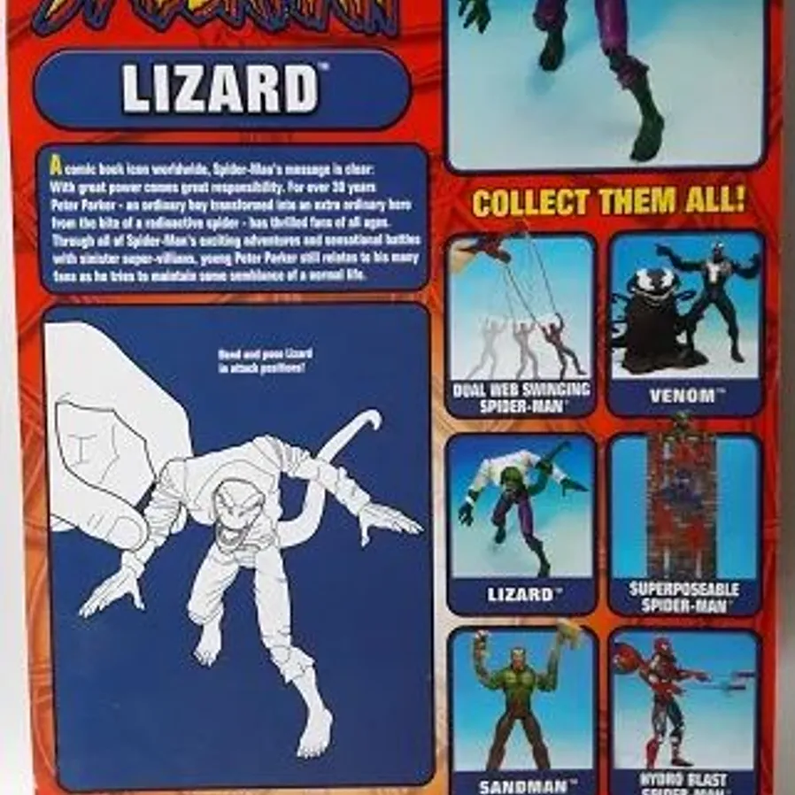 SPIDERMAN: MEGA BLAST: LIZARD, Toy Biz, 2004 | 7111 | jog it on