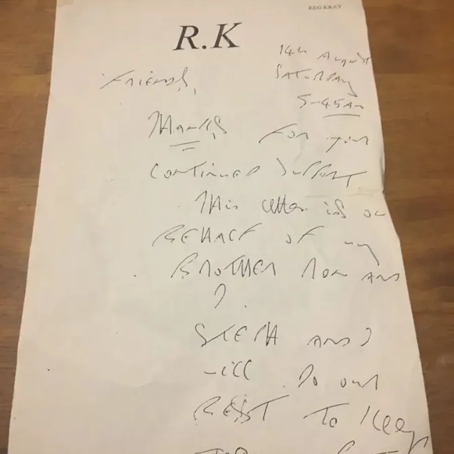 This is an original A4 sized letter hand written by the notorious ...