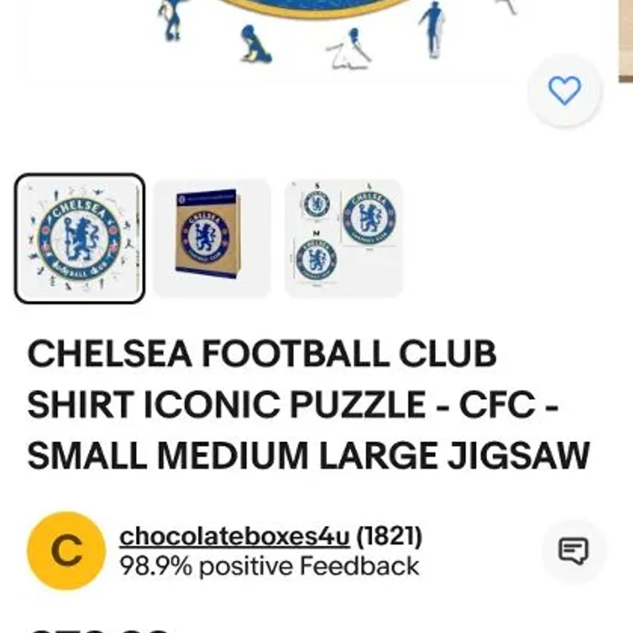 CHELSEA FOOTBALL CLUB SHIRT ICONIC PUZZLE - CFC - SMALL JIGSAW | 1411 ...