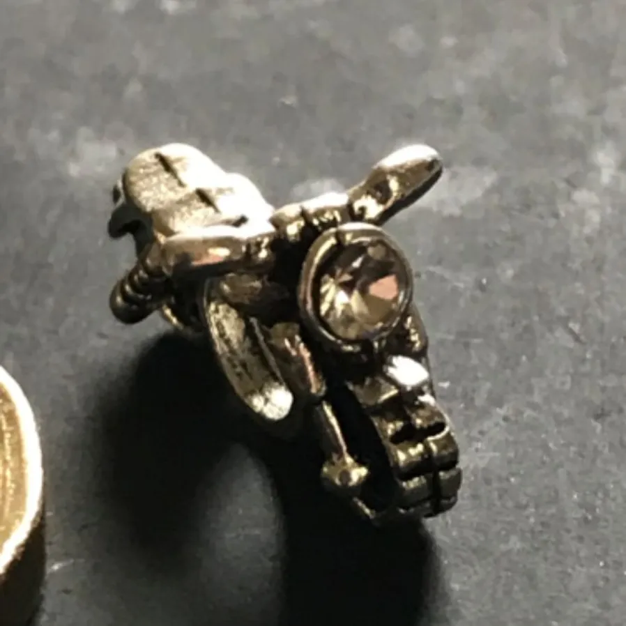 Genuine 925 Silver Motorbike Charm comes in a cute velvet pouch For ...