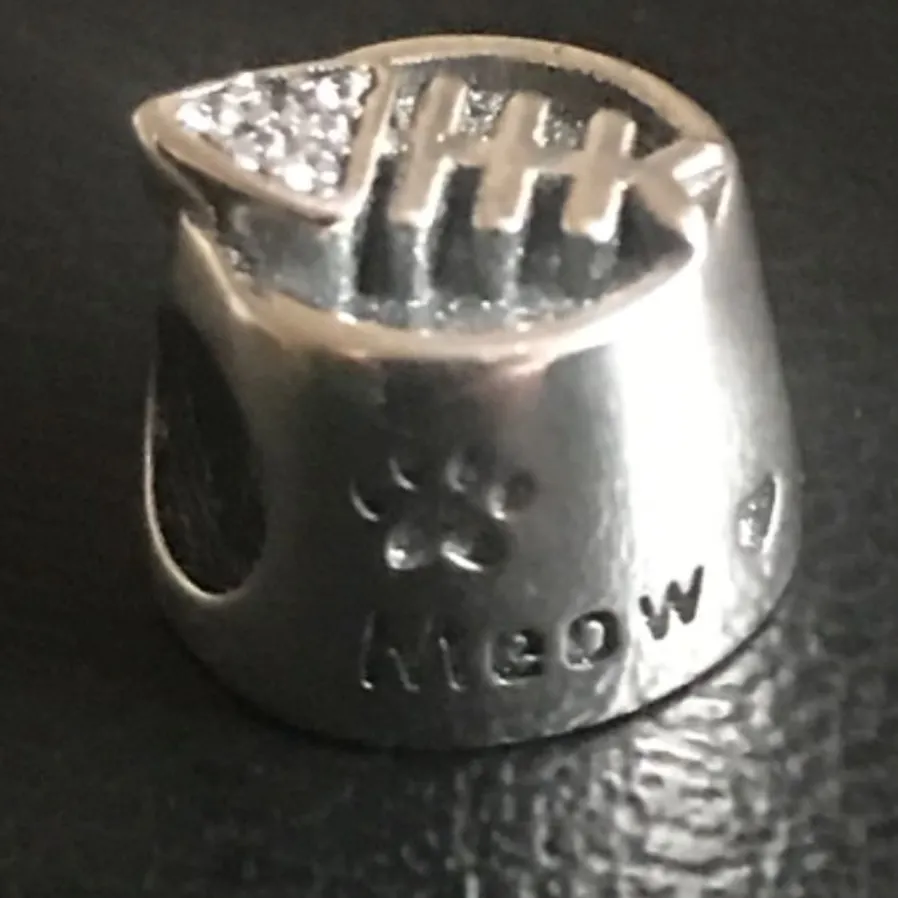 Genuine 925 Silver Cat pet Charm comes in a cute velvet pouch For ...