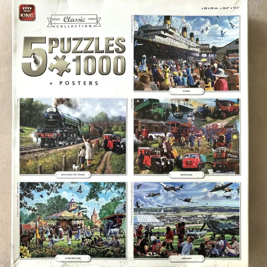 King Classic Collection Jigsaws; 5 x 1,000 pieces | 3435 | jog it on