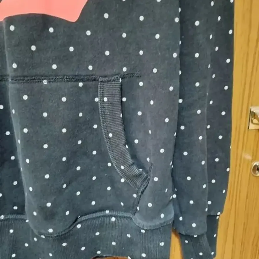 superdry navy blue spotty jumper size 8-10 navy Blue spotty jumper with ...