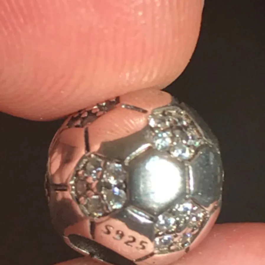 Stunning 925 Silver Football Soccer Charm comes in a cute velvet pouch ...