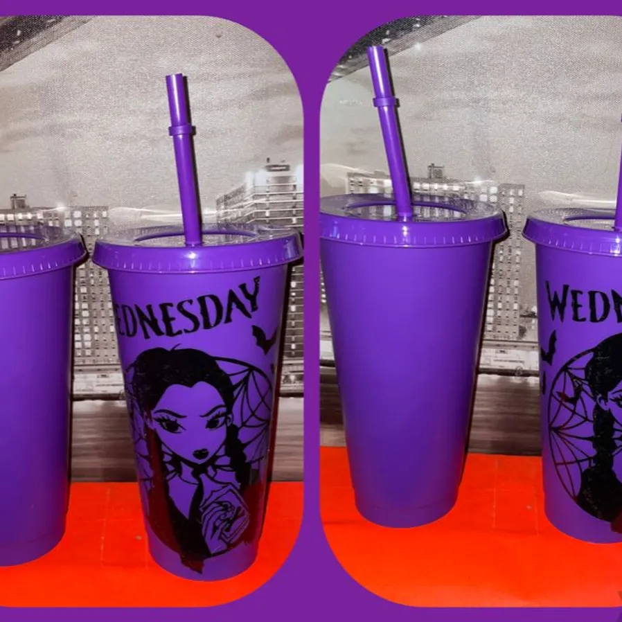 Limited Edition Wednesday Addams Purple Cold Cup + Spooky Surprise ...