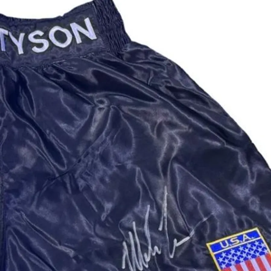Mike Tyson And Lennox Lewis Signed Shorts.These Come With A Gold Star C ...