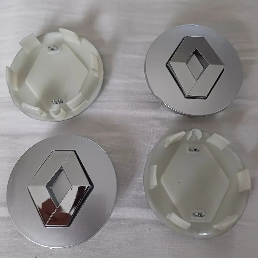 4 Centre Caps Alloy Wheels Renault 57mm Silver Genuine Colour | 6344 ...