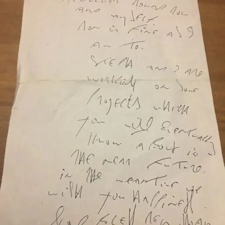 This is an original A4 sized letter hand written by the notorious ...