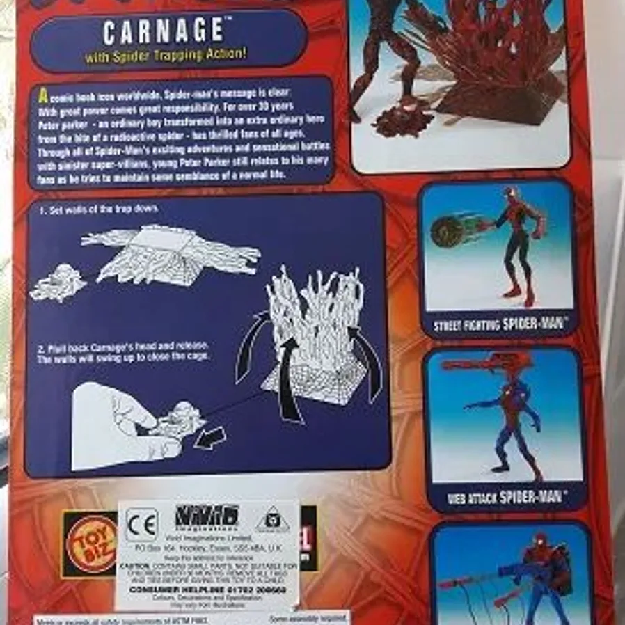 SPIDERMAN: CARNAGE, Unopened, Toy Biz, 2004 | 11588 | jog it on