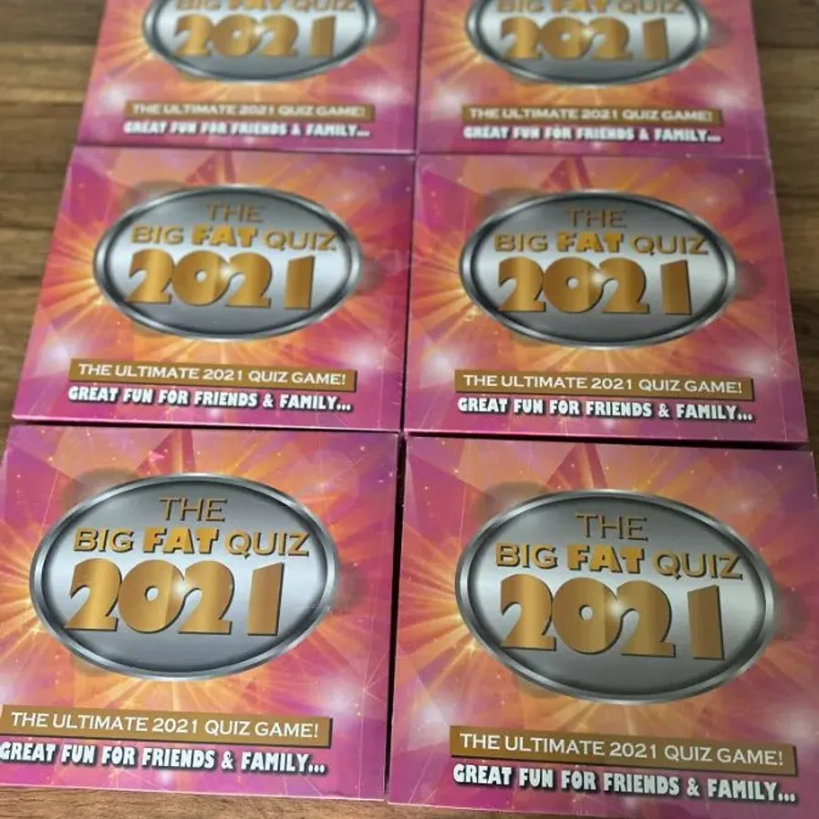 Job Lot x 6 The Big Fat Quiz of 2021: 2021 Quiz Game Of The Year All ...