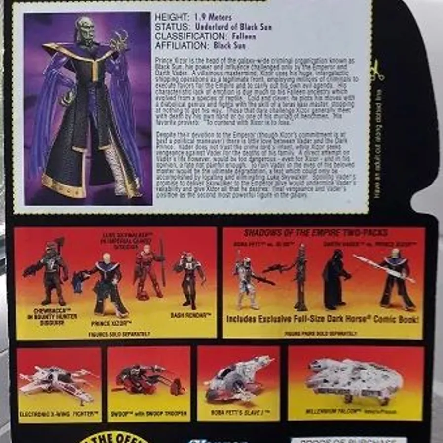 STAR WARS: PRINCE XIZOR: SHADOWS OF THE EMPIRE, Unopened, 1996 | 5591 ...