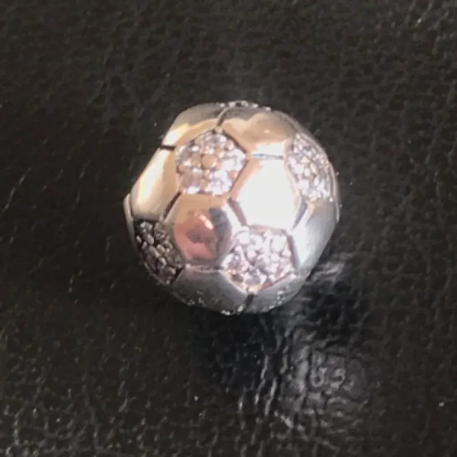 Stunning 925 Silver Football Soccer Charm comes in a cute velvet pouch ...