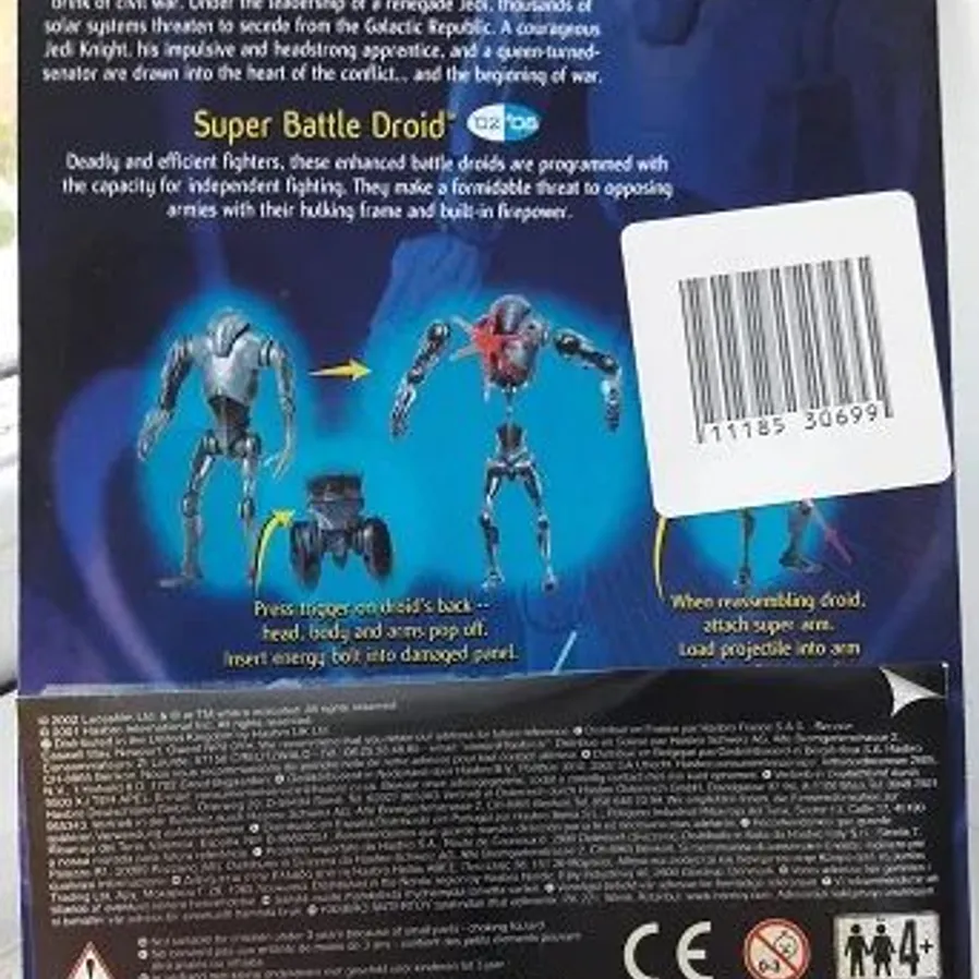 STAR WARS: SUPER BATTLE DROID, Attack of the Clones, Unopened, 2001 ...